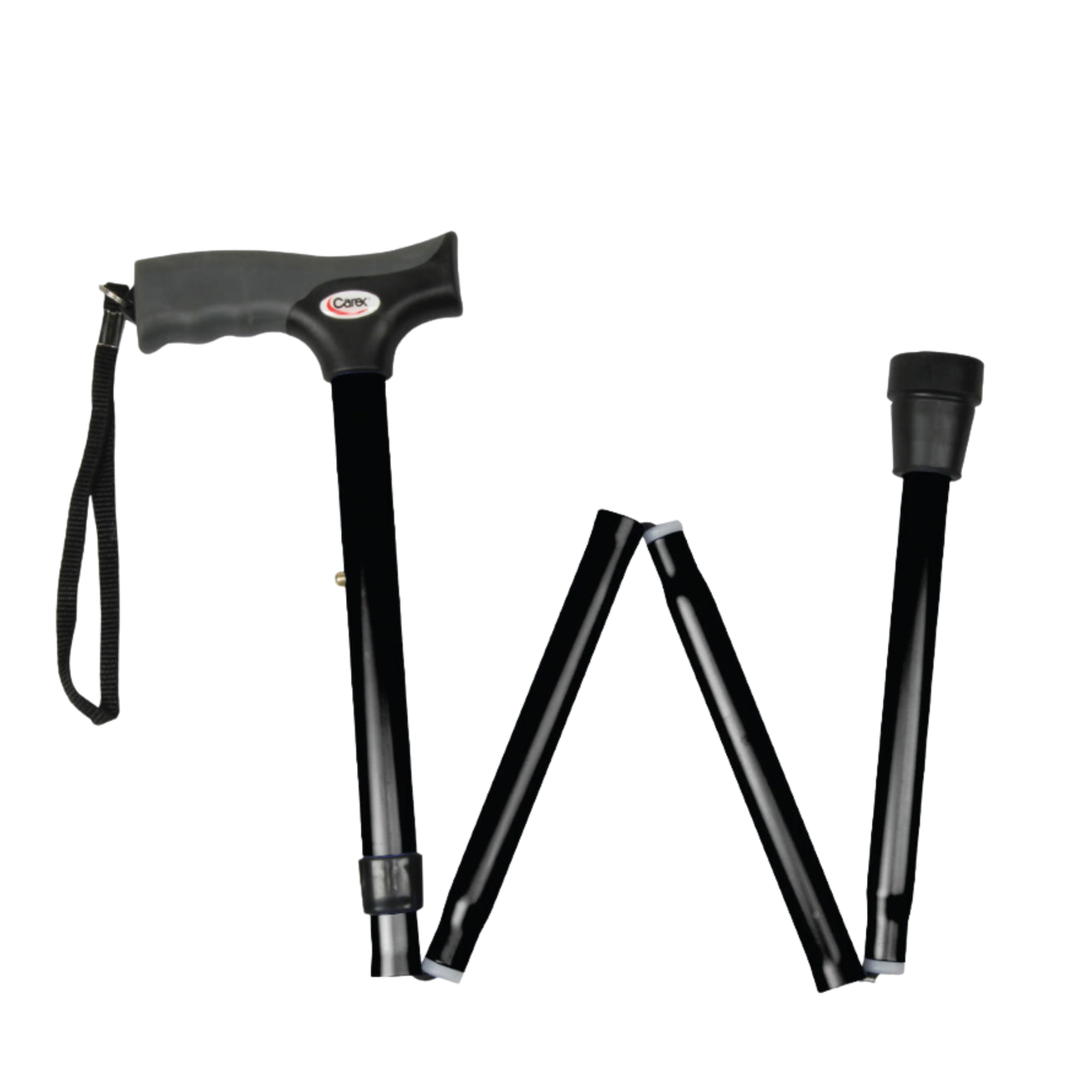 Pisces Healthcare Solutions. Soft Grip Folding Cane with Derby Handle