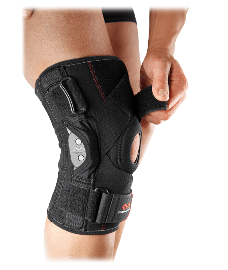 Pisces Healthcare Solutions. Knee brace w/ polycentric hinges & cross